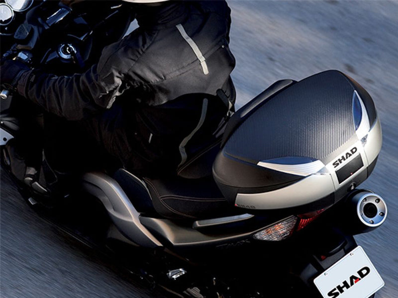 SHAD SH48 Top Box Black / Titanium inc Backrest And Carbon Cover – SHAD UK